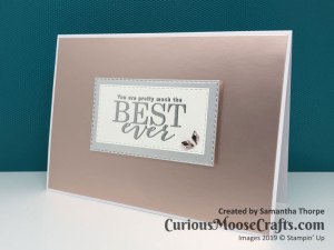 Satin Pink “Best Ever” Card – Curious Moose Crafts