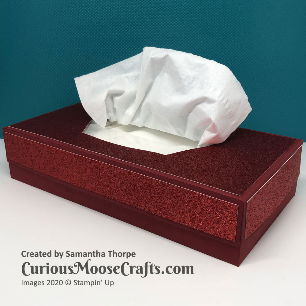 Red Glimmer Tissue Box – Curious Moose Crafts