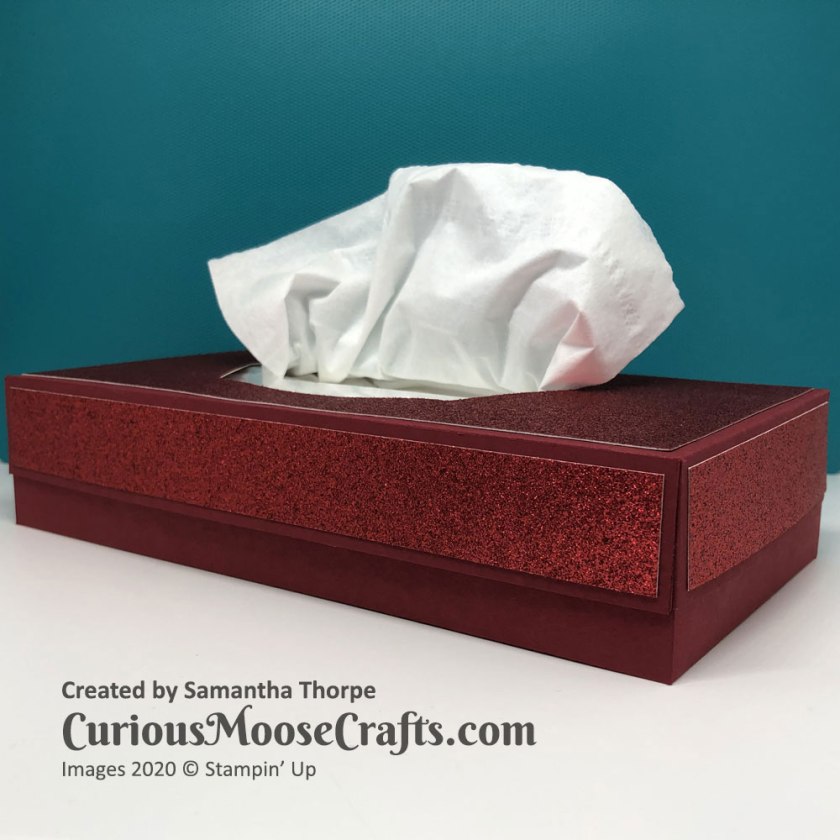 Red Glimmer Tissue Box – Curious Moose Crafts