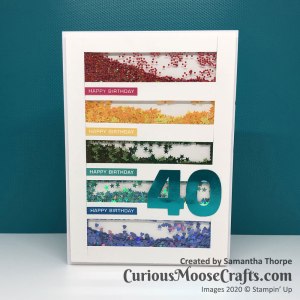40th Rainbow Shaker Card – Curious Moose Crafts