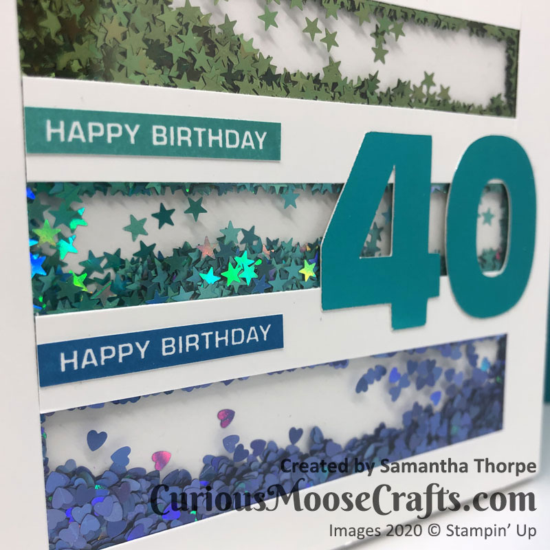 40th Rainbow Shaker Card – Curious Moose Crafts