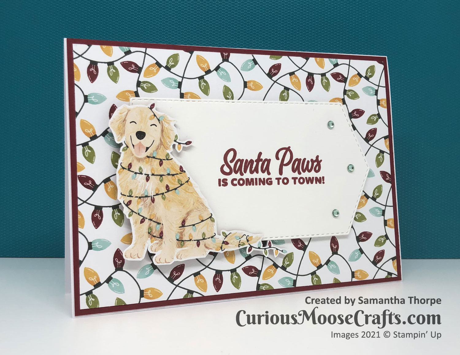 Santa Paws Happy Puppy Christmas Card – Curious Moose Crafts