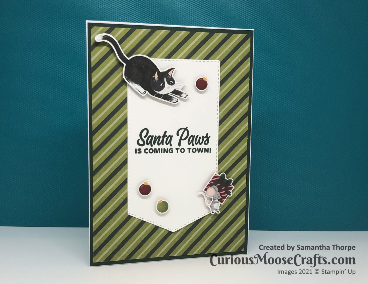 Santa Paws Old Olive Christmas Card – Curious Moose Crafts