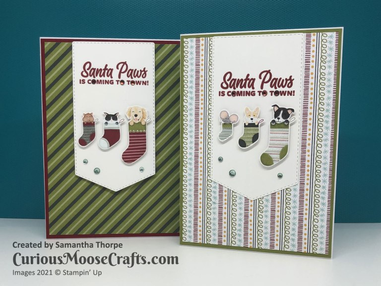 Santa Paws Sweet Stockings Duo of Cards – Curious Moose Crafts