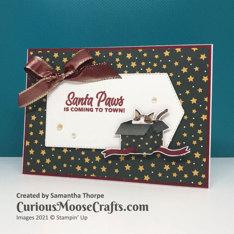 Santa Paws Ribbon Bow Final Cards – Curious Moose Crafts