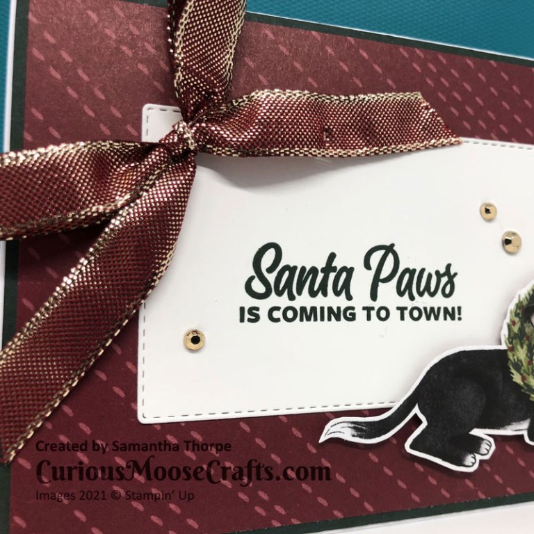Santa Paws Ribbon Bow Final Cards – Curious Moose Crafts