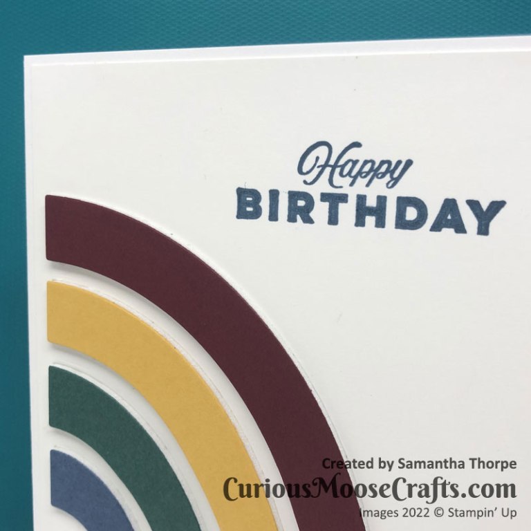 Muted Rainbow Birthday Card – Curious Moose Crafts